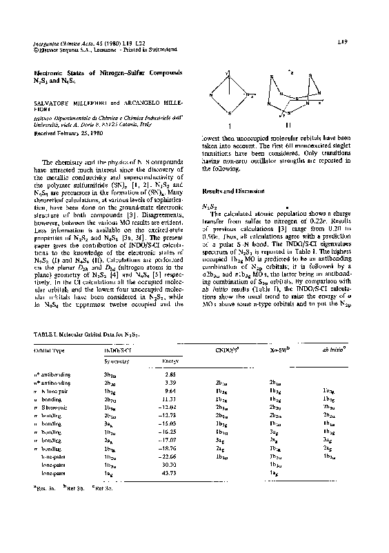 (PDF) Electronic states of nitrogen sulfur compounds N2S2 and N4S4 ...