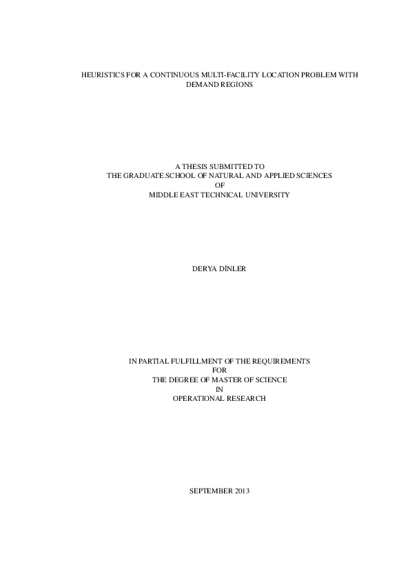 (PDF) Heuristics for a continuous multi-facility location problem with demand regions