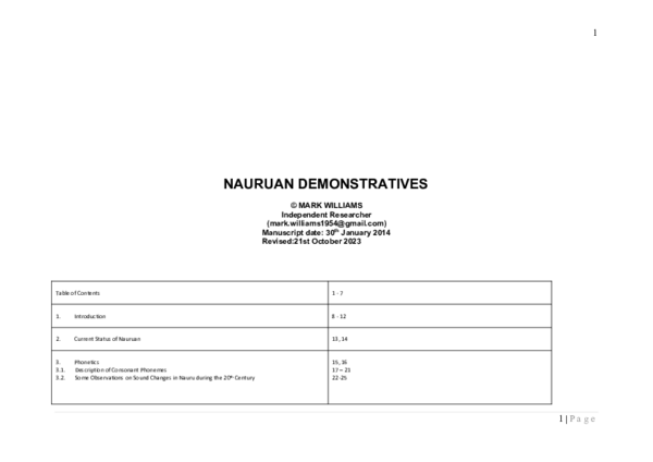 (PDF) Nauruan Demonstratives Revised