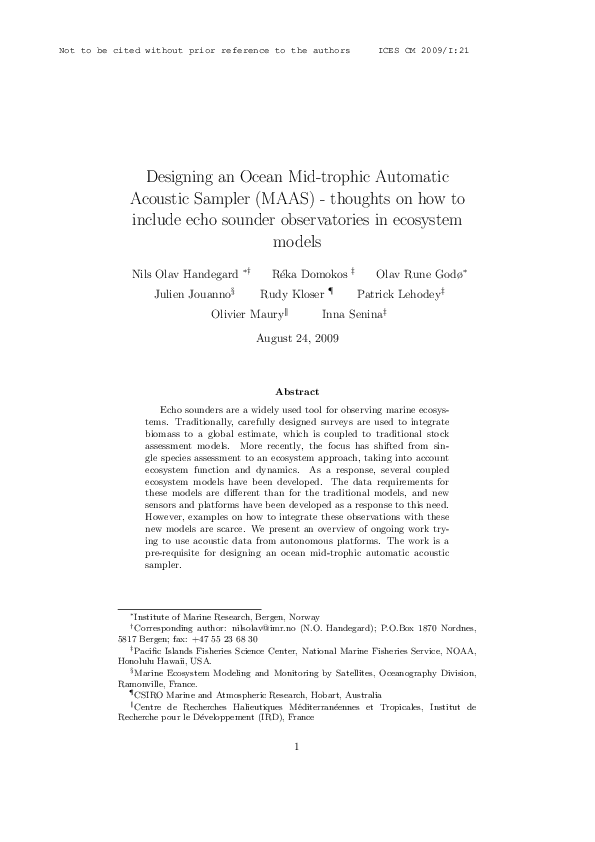 (PDF) Designing an Ocean Mid-trophic Automatic Acoustic Sampler(MAAS ...