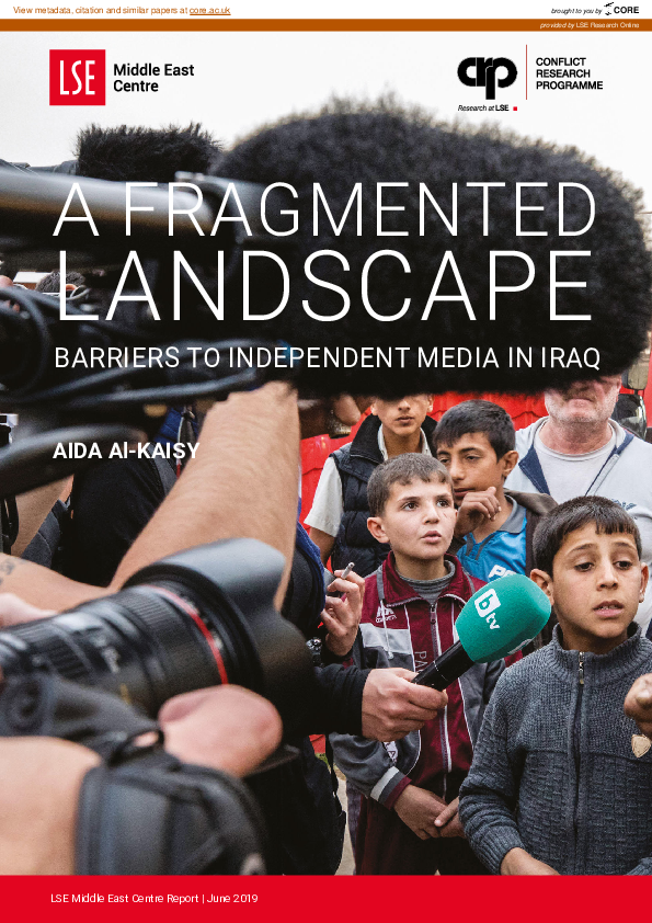 (PDF) A fragmented landscape: barriers to independent media in Iraq