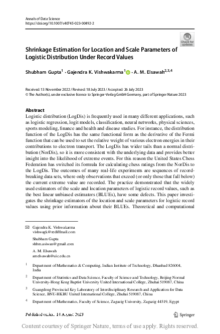 Pdf Shrinkage Estimation For Location And Scale Parameters Of