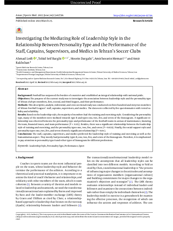 (PDF) Investigating the Mediating Role of Leadership Style in the ...