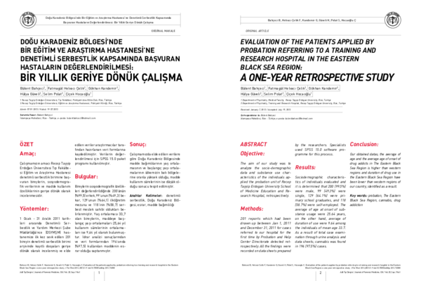 (PDF) Evaluation Of The Patients Applied By Probation Referring To A ...
