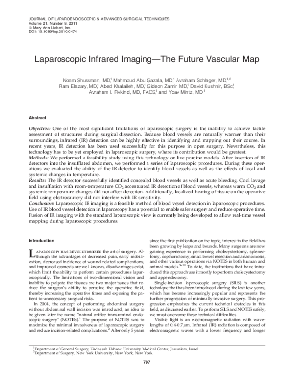 (PDF) Laparoscopic Infrared Imaging—The Future Vascular Map