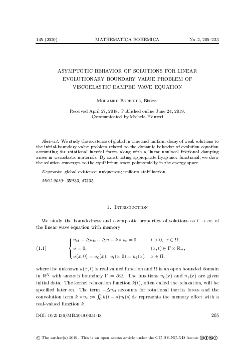 (PDF) Boundary value problem for an infinite system of second order differential equations in ...