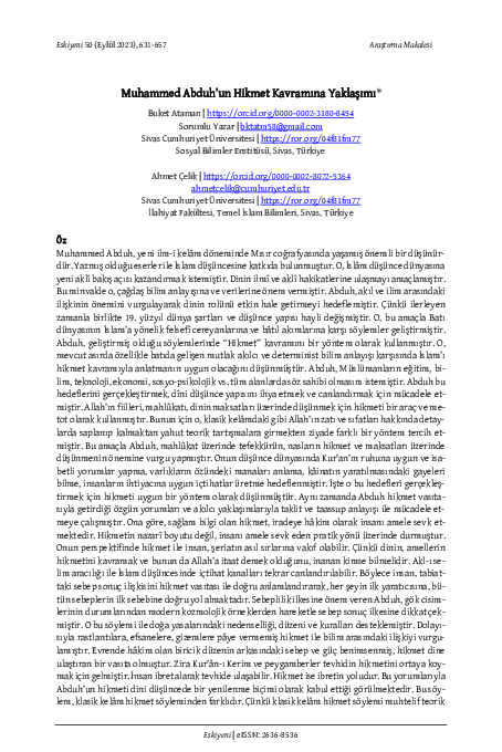 (PDF) Muhammad Abduh’s Approach to the Concept of Wisdom (Hikmah)