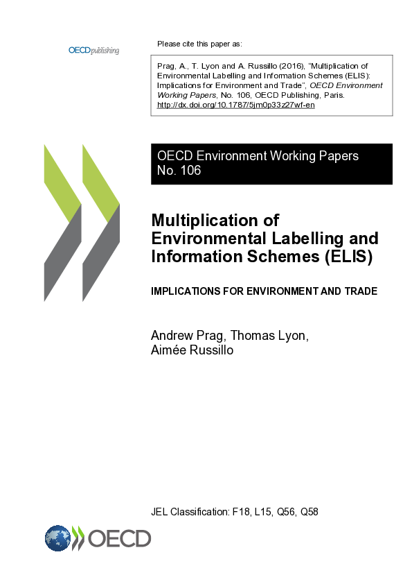 (PDF) Multiplication of Environmental Labelling and Information Schemes (ELIS)