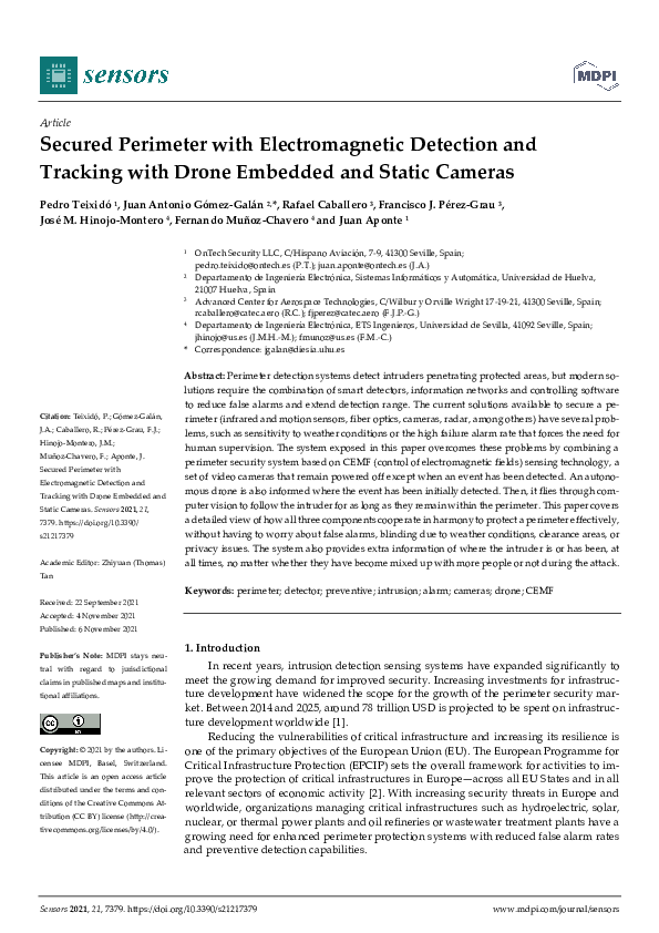 (PDF) Secured Perimeter with Electromagnetic Detection and Tracking with Drone Embedded and ...