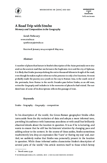 (PDF) A Road Trip with Strabo