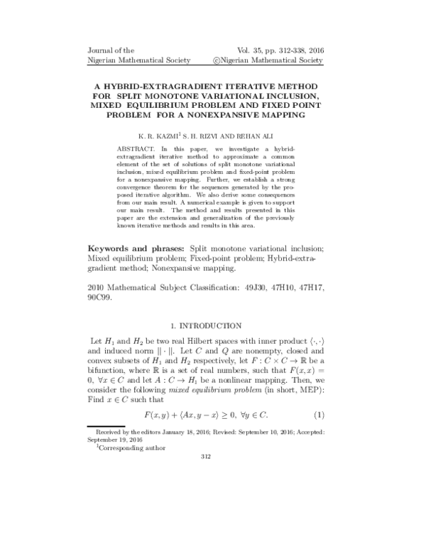 (PDF) A Hybrid-Extragradient Iterative Method for Split Monotone ...