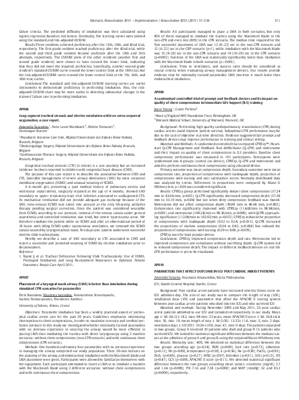 (PDF) AP007 Placement of a laryngealmask airway (LMA) is better than ...
