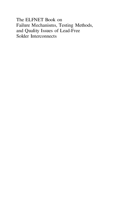 (PDF) The ELFNET Book on Failure Mechanisms, Testing Methods, and ...