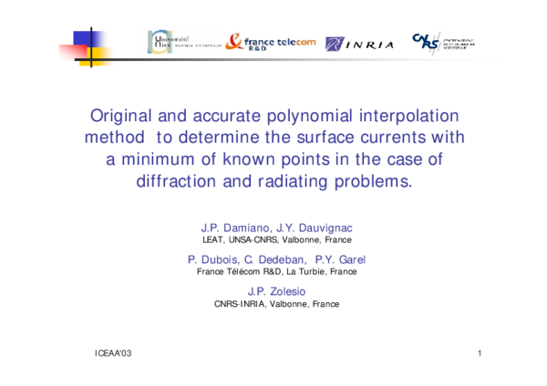 (PDF) Original and accurate polynomial interpolation method to determine the surface currents ...