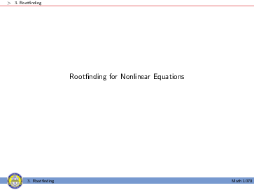 (PDF) Rootfinding for Nonlinear Equations