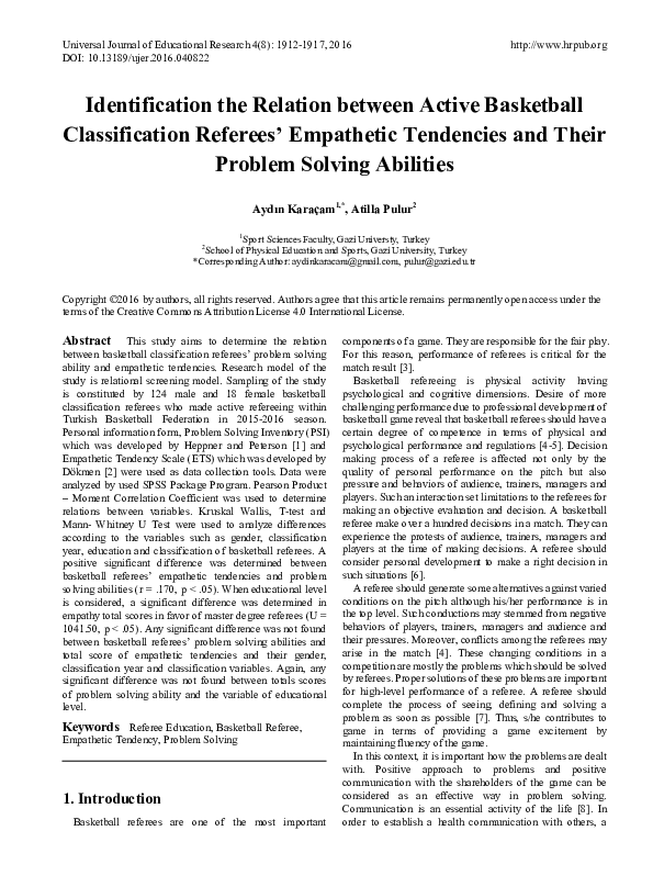(PDF) Identification the Relation between Active Basketball ...