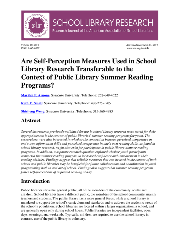 (PDF) Are self-perception measures used in school library research ...