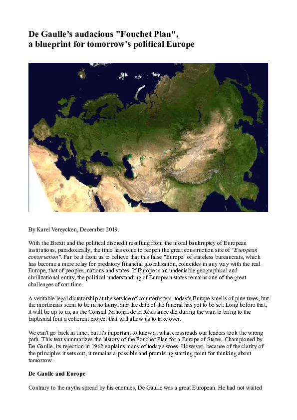 (PDF) De Gaulle's audacious "Fouchet Plan", a blueprint for tomorrow's ...