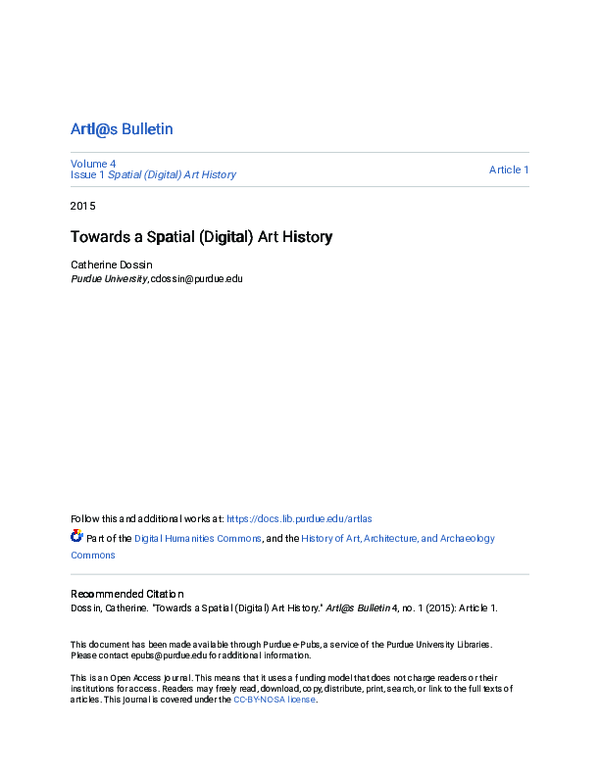 (PDF) Towards a Spatial (Digital) Art History