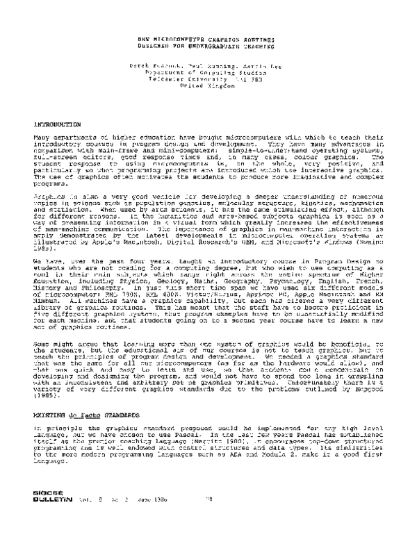 (PDF) New microcomputer graphics routines designed for undergraduate ...