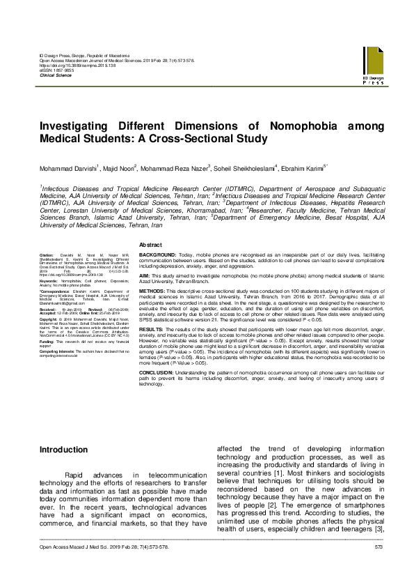 (PDF) Investigating Different Dimensions of Nomophobia among Medical ...
