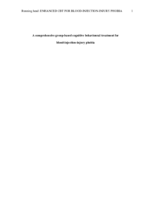 (PDF) A comprehensive group‐based cognitive behavioural treatment for ...
