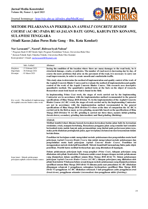 (PDF) METODE PELAKSANAAN PEKERJAAN ASPHALT CONCRETE BINDER COURSE (AC ...