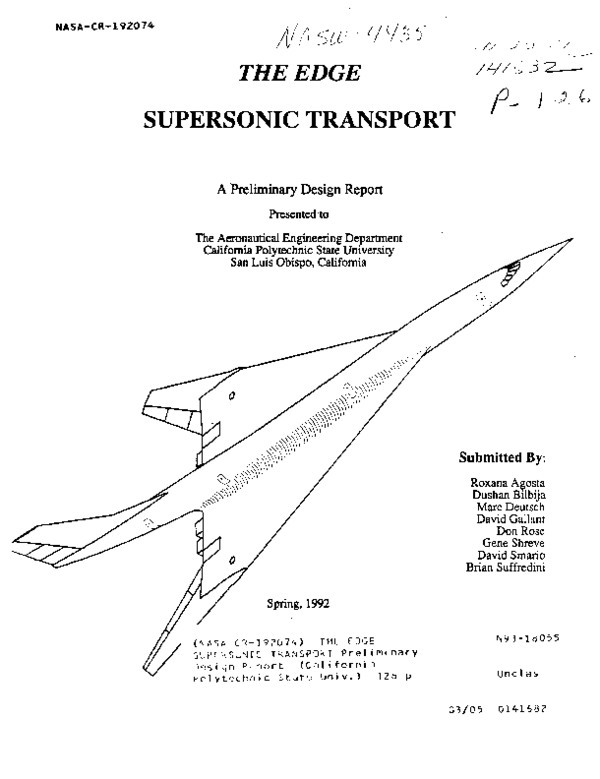 (PDF) The Edge supersonic transport
