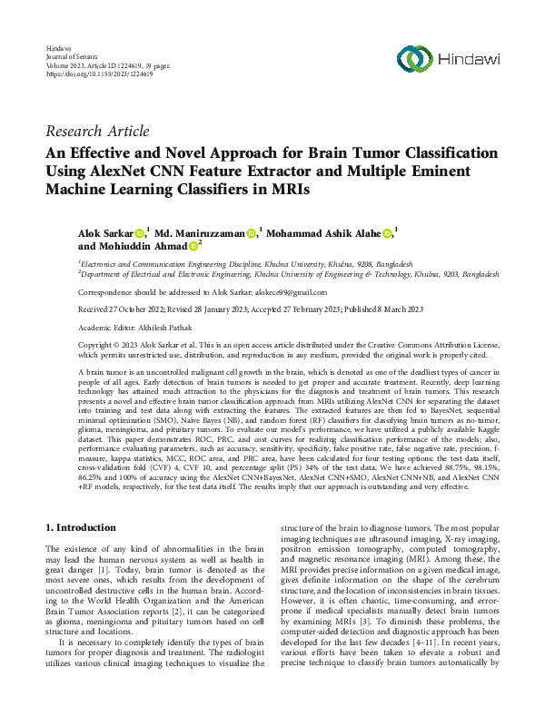 (PDF) An Effective and Novel Approach for Brain Tumor Classification ...