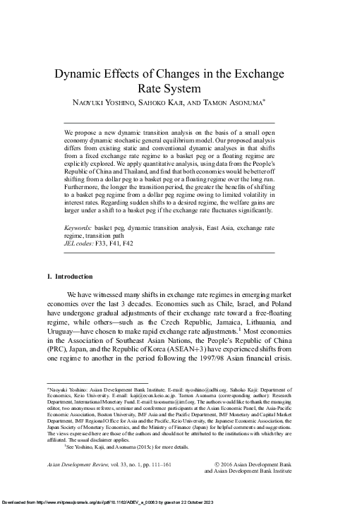 (PDF) Dynamic Effects of Changes in the Exchange Rate System