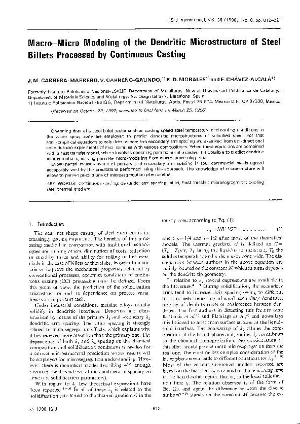 (PDF) Macro-Micro Modeling of the Dendritic Microstructure of Steel ...