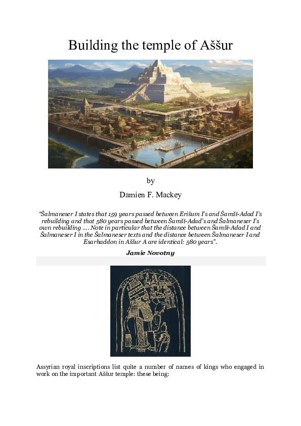 (DOC) Building the temple of Aššur