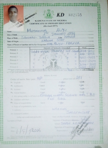 (PDF) Primary certificate | Aliyu Muhammad - Academia.edu