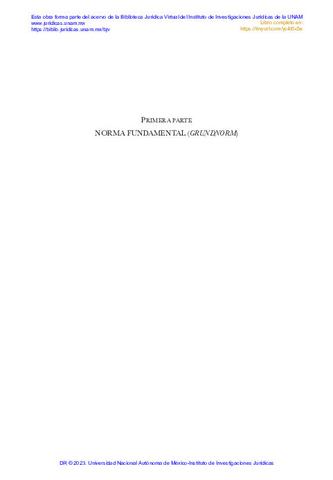 (PDF) Norma fundamental (Grundnorm) y fundamentación