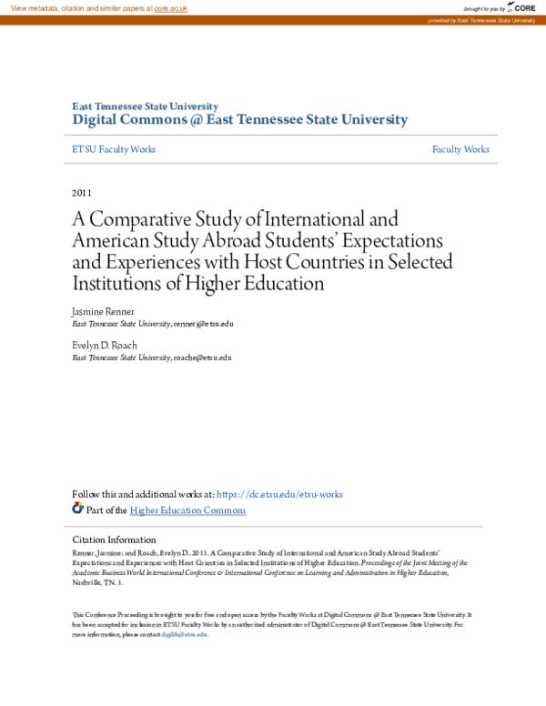 (PDF) A Comparative Study of International and American Study Abroad ...