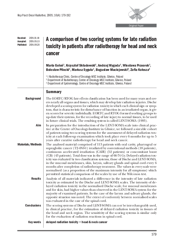 (PDF) Comprehensive toxicity risk profiling in radiation therapy for ...