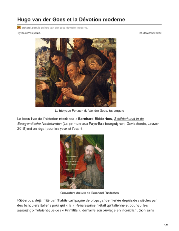 (PDF) Hugo van der Goes et la Dévotio moderna