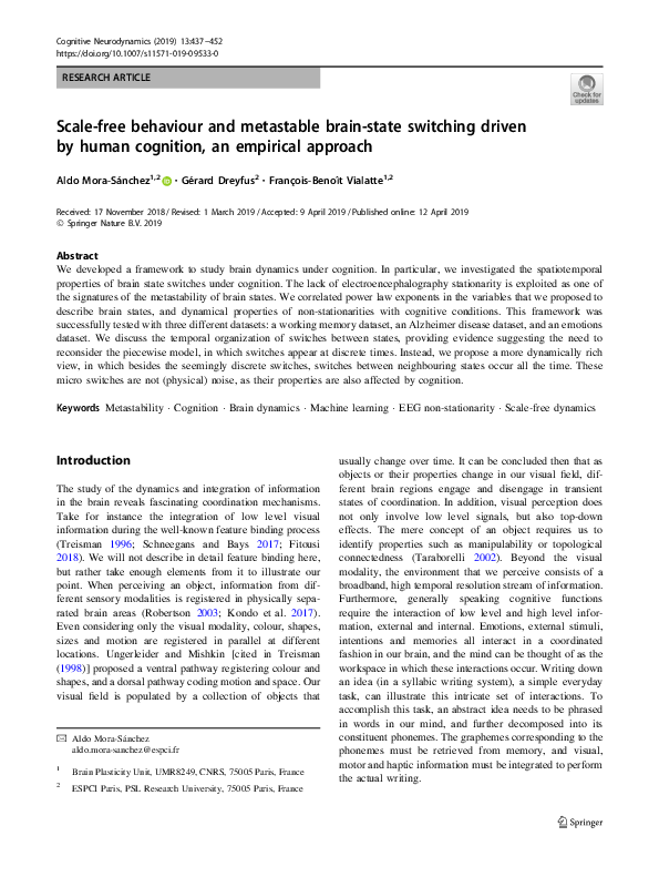 (PDF) Scale-free behaviour and metastable brain-state switching driven ...