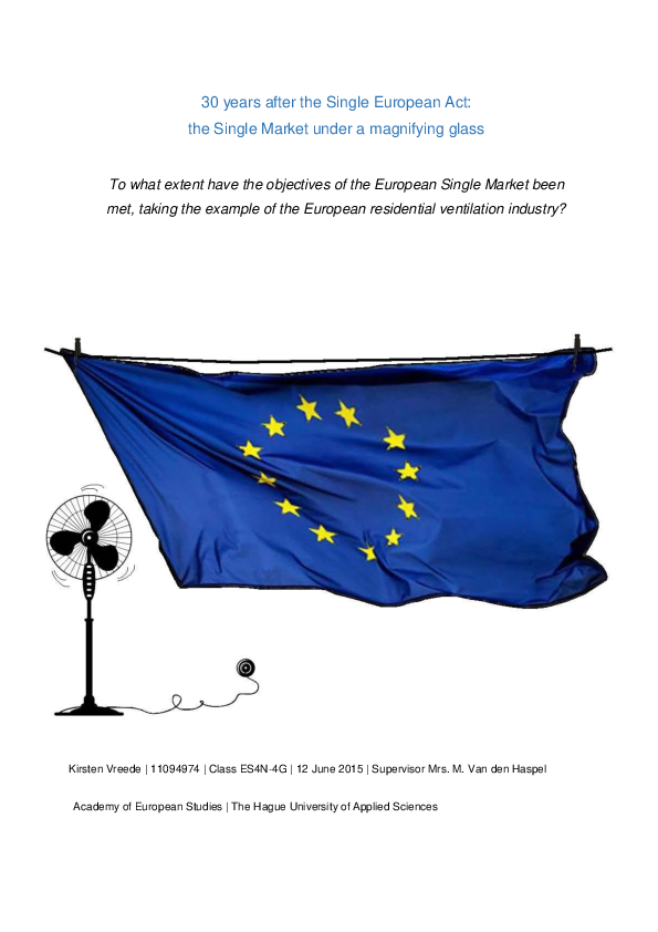 (PDF) 30 years after the Single European Act : the Single Market under ...