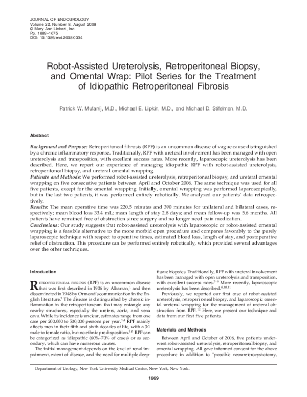 (PDF) Bilateral laparoscopic ureterolysis using hydrodissection in ...