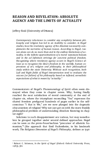 (PDF) Reason and Revelation