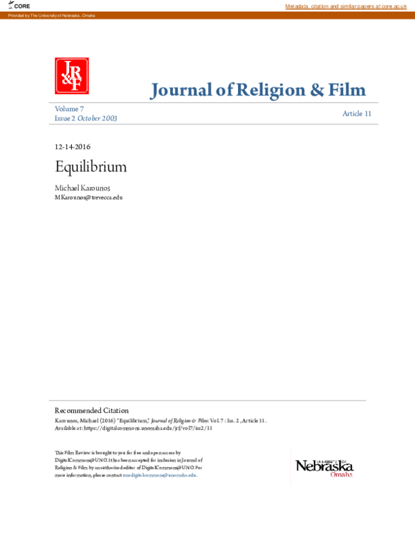 (PDF) Equilibrium