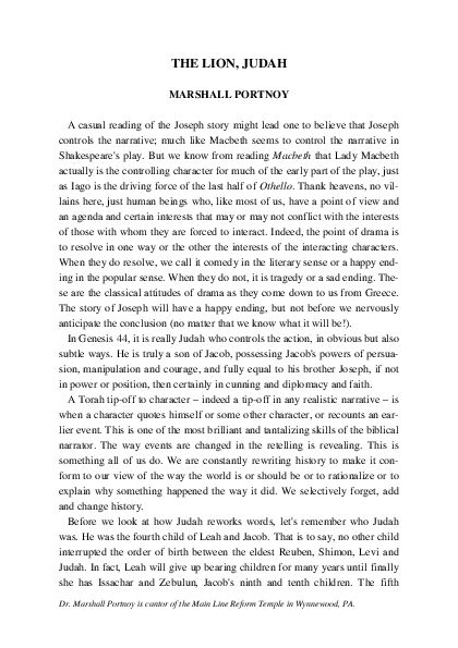 (PDF) The Lion, Judah
