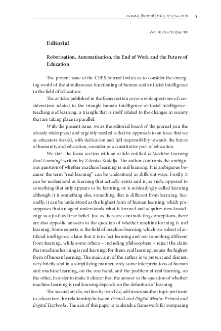 (PDF) Robotisation, Automatisation, the End of Work and the Future of ...