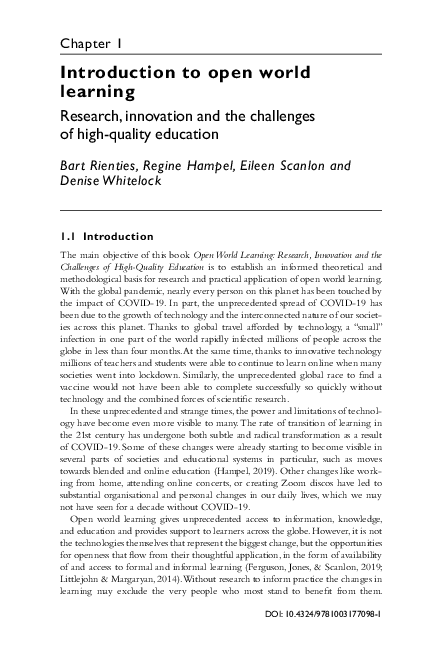 (PDF) Introduction to open world learning