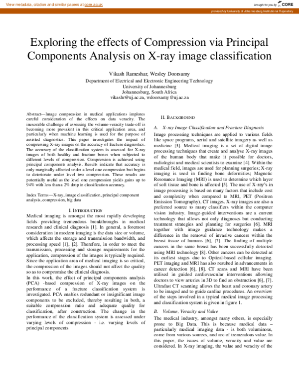 (PDF) Exploring the Effects of Compression via Principal Components Analysis on X-ray Image ...