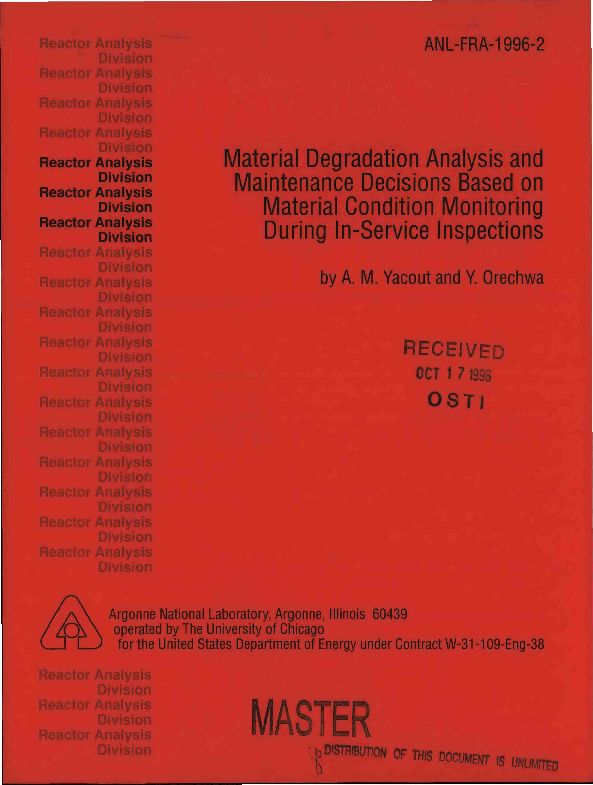 (PDF) Material degradation analysis and maintenance decisions based on ...