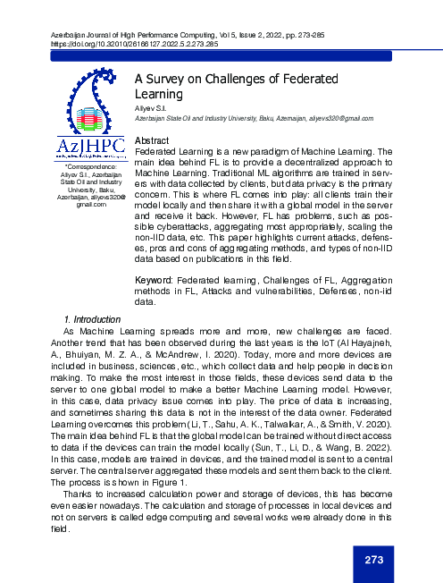 (PDF) A Survey on Challenges of Federated Learning