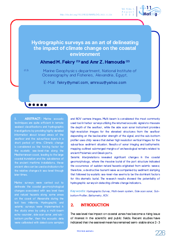 (PDF) Hydrographic surveys as an art of delineating the impact of ...