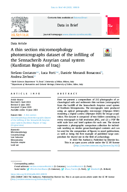 (PDF) A thin section micromorphology photomicrographs dataset of the ...